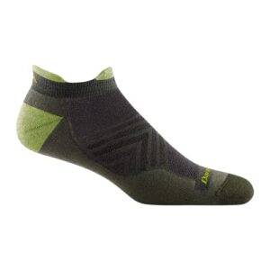 darn tough men's run no show tab ultra-lightweight with cushion sock (style 1039) - fatigue, large