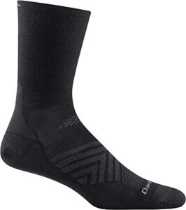 darn tough men's micro crew ultra-lightweight run sock (style 1035) - black, x-large