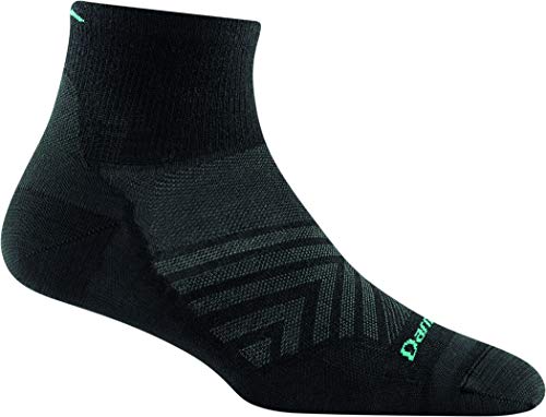 Darn Tough Women's 1/4 Ultra-Lightweight Run Sock (Style 1044) - Black, Small