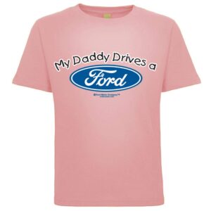 My Daddy Drives a Ford Cars and Trucks Toddler Crew Graphic T-Shirt, Light Pink, 4T