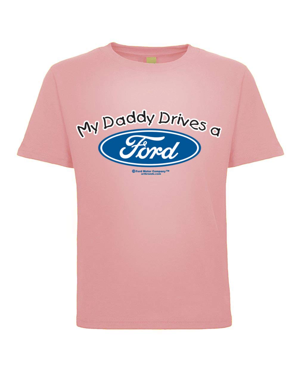 My Daddy Drives a Ford Cars and Trucks Toddler Crew Graphic T-Shirt, Light Pink, 4T