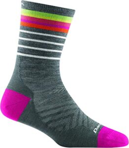 darn tough women's stride micro crew ultra-lightweight running sock (style 1045) - gray, small