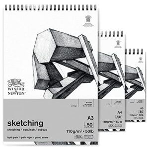 Winsor & Newton Classic Sketching Paper Pad, 14" x 17", 50 Sheets, 110gsm, Extra White