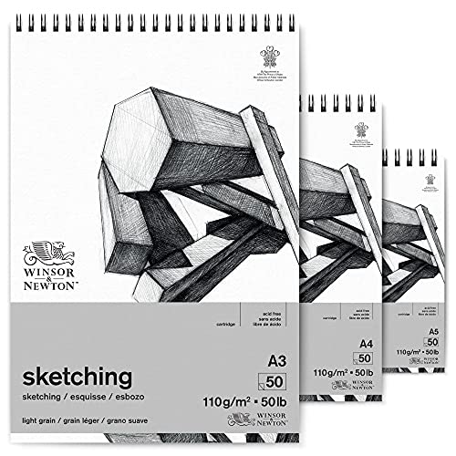 Winsor & Newton Classic Sketching Paper Pad, 5.5" x 8.5", 50 Sheets, 110gsm, Extra White