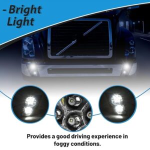 ECOTRIC LED Fog Light Lamp Compatible With 2003-2017 Volvo VNL/VN Trucks Pair Set LH&RH Passenger&Driver