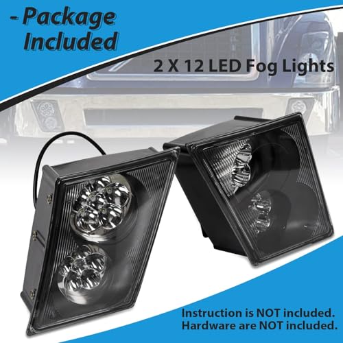 ECOTRIC LED Fog Light Lamp Compatible With 2003-2017 Volvo VNL/VN Trucks Pair Set LH&RH Passenger&Driver