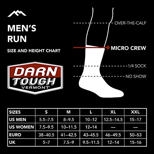 Darn Tough Men's Stride Micro Crew Ultra-Lightweight Running Sock (Style 1036) - Eclipse, Medium