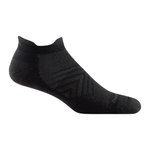 darn tough men's run no show tab ultra-lightweight with cushion sock (style 1039) - black, medium