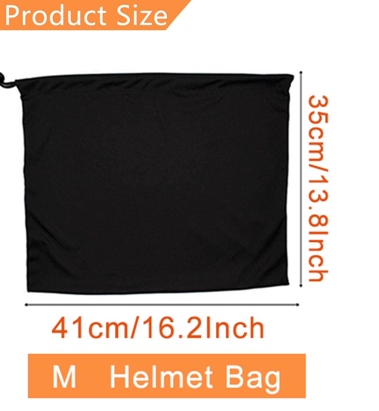 KOOUMOS Motorcycle Helmet Bag Ski Bag Backpack Large Storage Carrying Bags for Sport Riding Travel Motorcycle Bicycle Made of Nylon Cloth with Drawstring Bag (M*2Pack