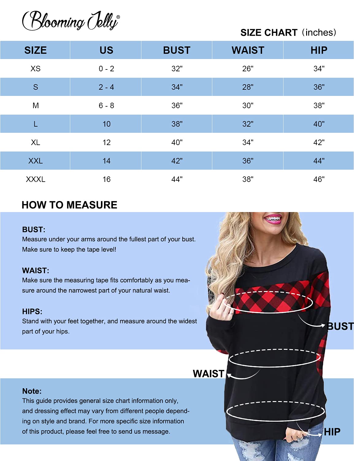 Blooming Jelly Women's Color Block Plaid Shirt Crewneck Sweatshirt Elbow Patches Pullover Sweatshirt Top (Large, Black White Plaid)