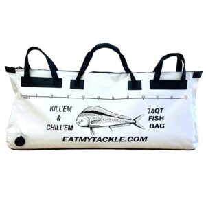 eatmytackle fish cooler bag: insulated leakproof soft collapsible kill bag (74 quart, 40 inch)