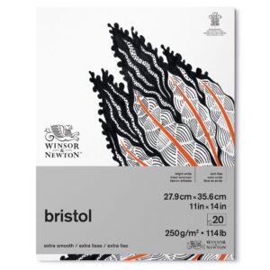 winsor & newton, bristol paper pad 250 gsm, 11x14", 20 sheets