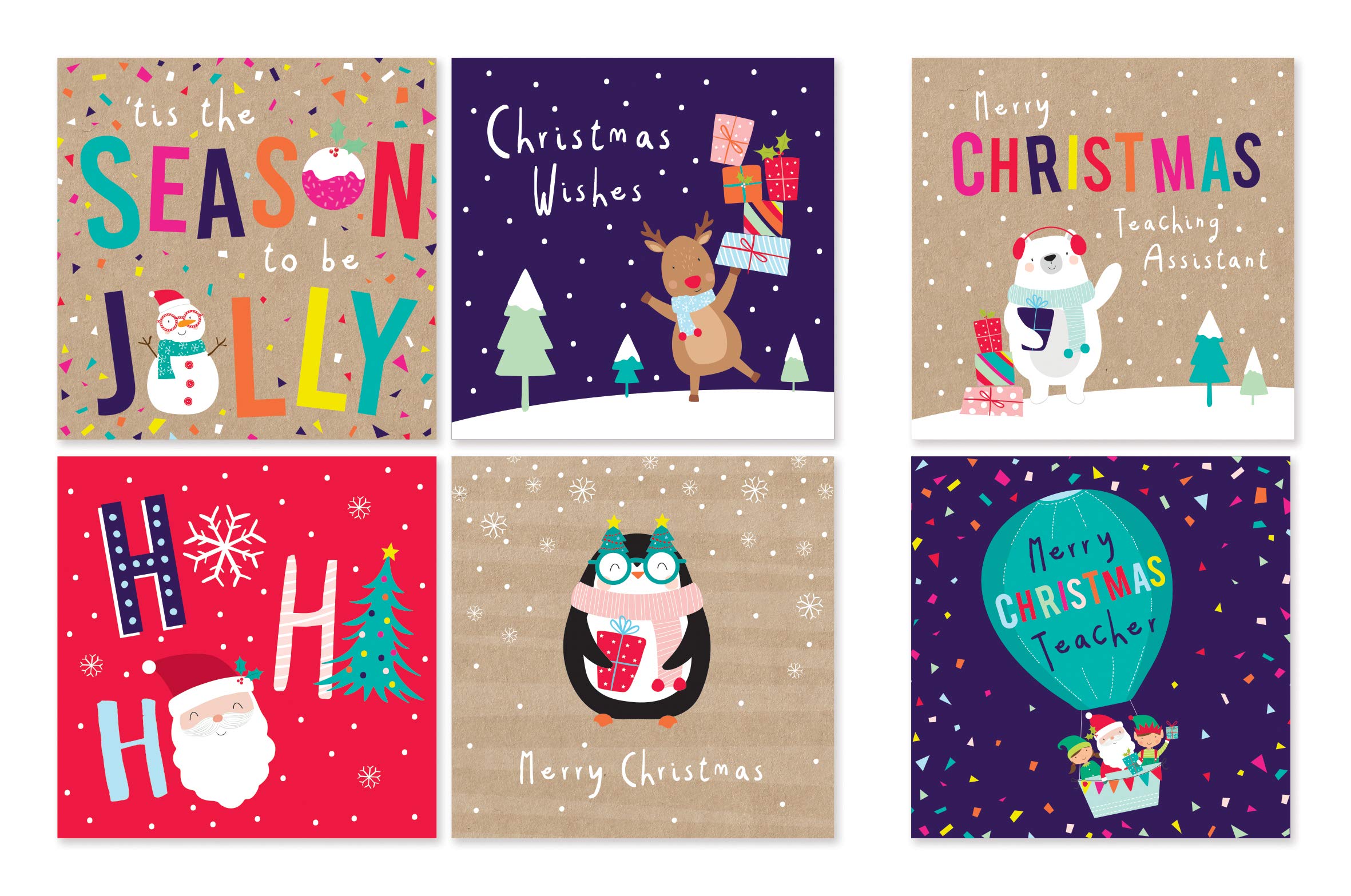 Christmas Cards - 30 Kids School Pack