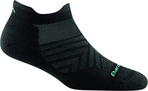 darn tough women's run no show tab ultra-lightweight running sock (style 1047) - black, medium