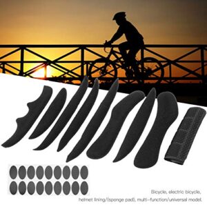 Alomejor 2 Set Helmet Sponge Pads Stick Foam Anti Collision Lining Sponge with Viscose Bike Helmet Accessories