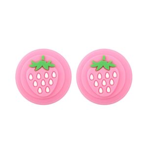 thumb stick grip cap joystick cover for nintendo switch switch lite controller thumbstick case colorful strawberry 2pcs pink