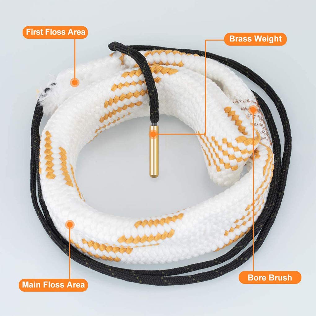 New Gun Bore Cleaner Gun Cleaning Kits 16 GA Gauge for Rifle, Pistol & Shotgun Gun Snake Cleaning