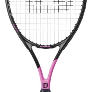 LUNNADE Adults Tennis Racket 27 Inch, Shockproof Carbon Fiber Tennis Racquet Light-Weight, Pre-Strung and Regrip, Suitable for Beginners to Intermediate Players