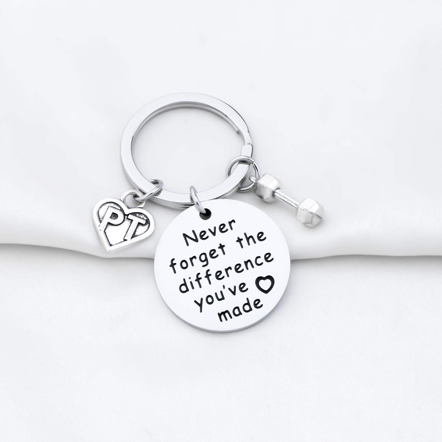 MYOPSARK Physical Therapy Gift Never Forget The Difference You've Made Keychain (difference PT keychain)