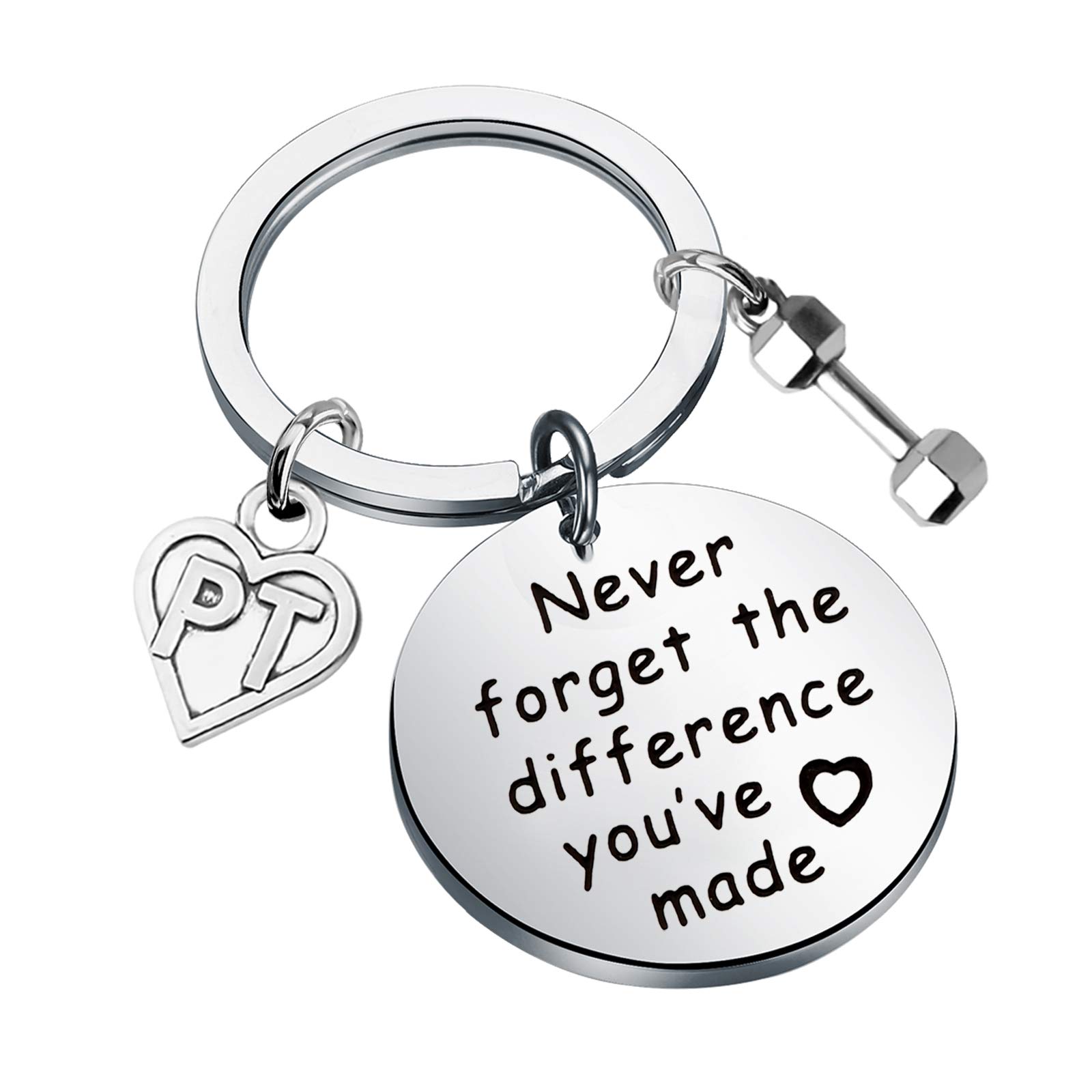 MYOPSARK Physical Therapy Gift Never Forget The Difference You've Made Keychain (difference PT keychain)