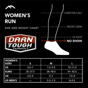 Darn Tough Women's No Show Tab Ultra-Lightweight Running Sock (Style 1052) - Aqua, Medium