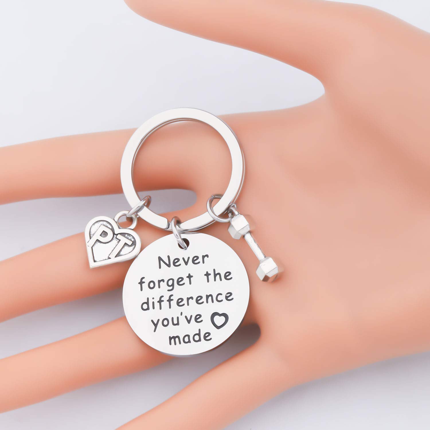 MYOPSARK Physical Therapy Gift Never Forget The Difference You've Made Keychain (difference PT keychain)