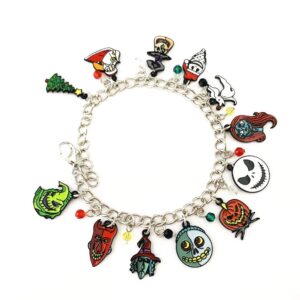 Family Babylon Classic Sally Jack Horror Nightmare Before Christmas Charm Bracelet Gifts for Girl Woman Men