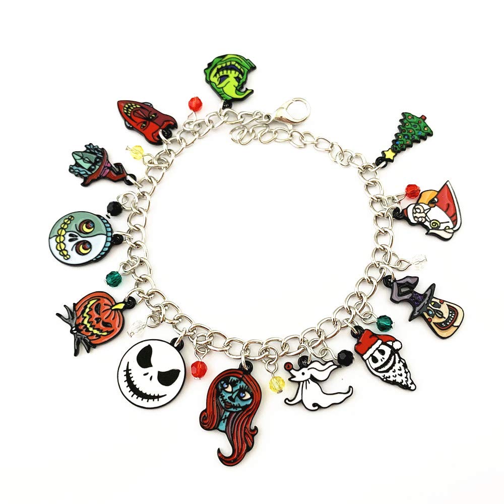 Family Babylon Classic Sally Jack Horror Nightmare Before Christmas Charm Bracelet Gifts for Girl Woman Men