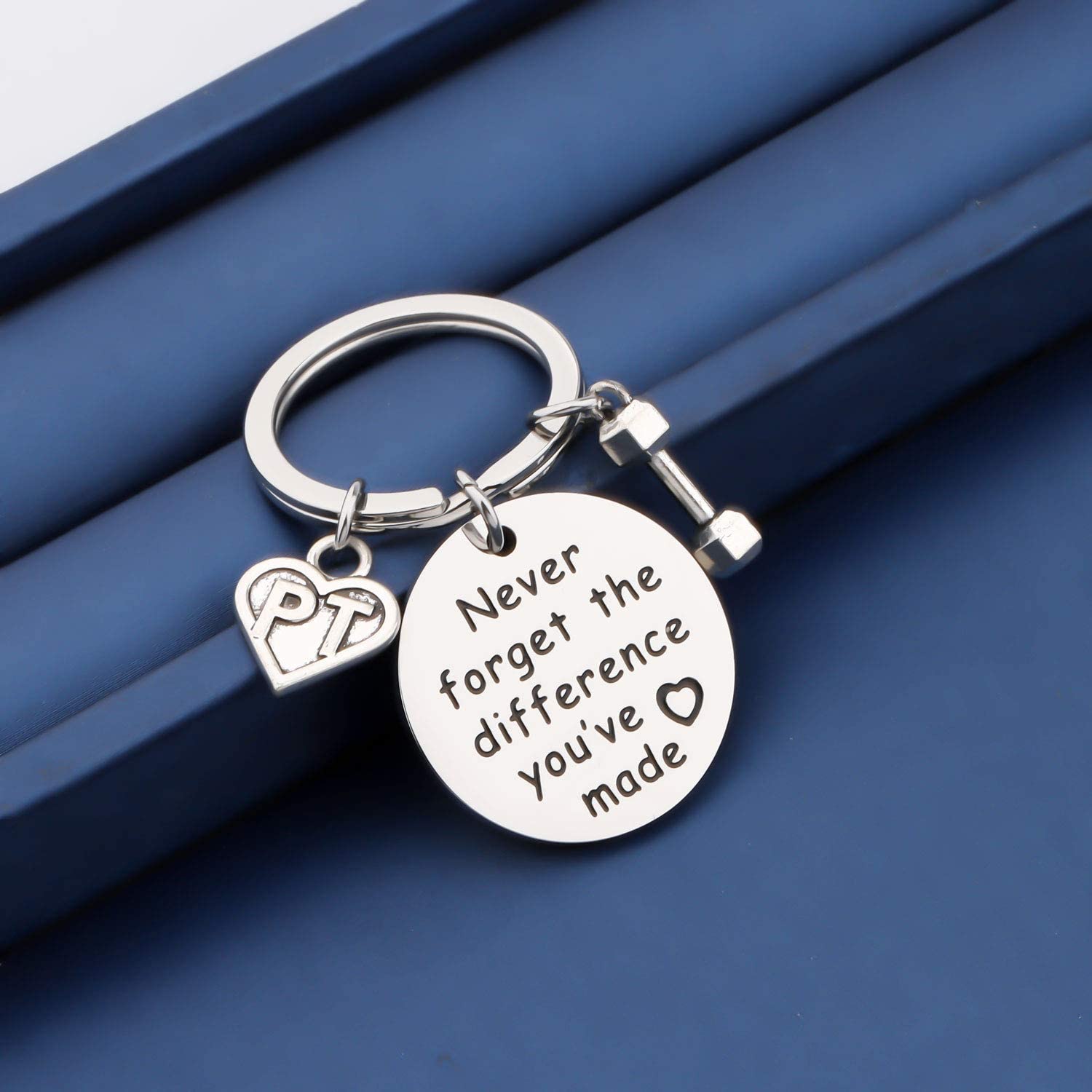 MYOPSARK Physical Therapy Gift Never Forget The Difference You've Made Keychain (difference PT keychain)