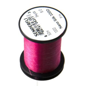 tiemco semper fly nano silk thread 6/0 100d pink 50m