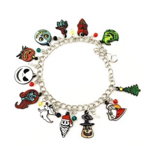 Family Babylon Classic Sally Jack Horror Nightmare Before Christmas Charm Bracelet Gifts for Girl Woman Men