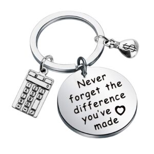 myospark accountant cpa keychain never forget the difference you've made accounting jewelry (difference accountant kc)