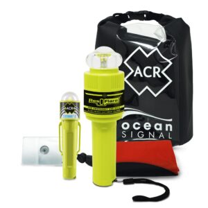 acr resqflare e-flare safety kit - marine electronic boat flare meets uscg daytime and nighttime coast guard boating requirements