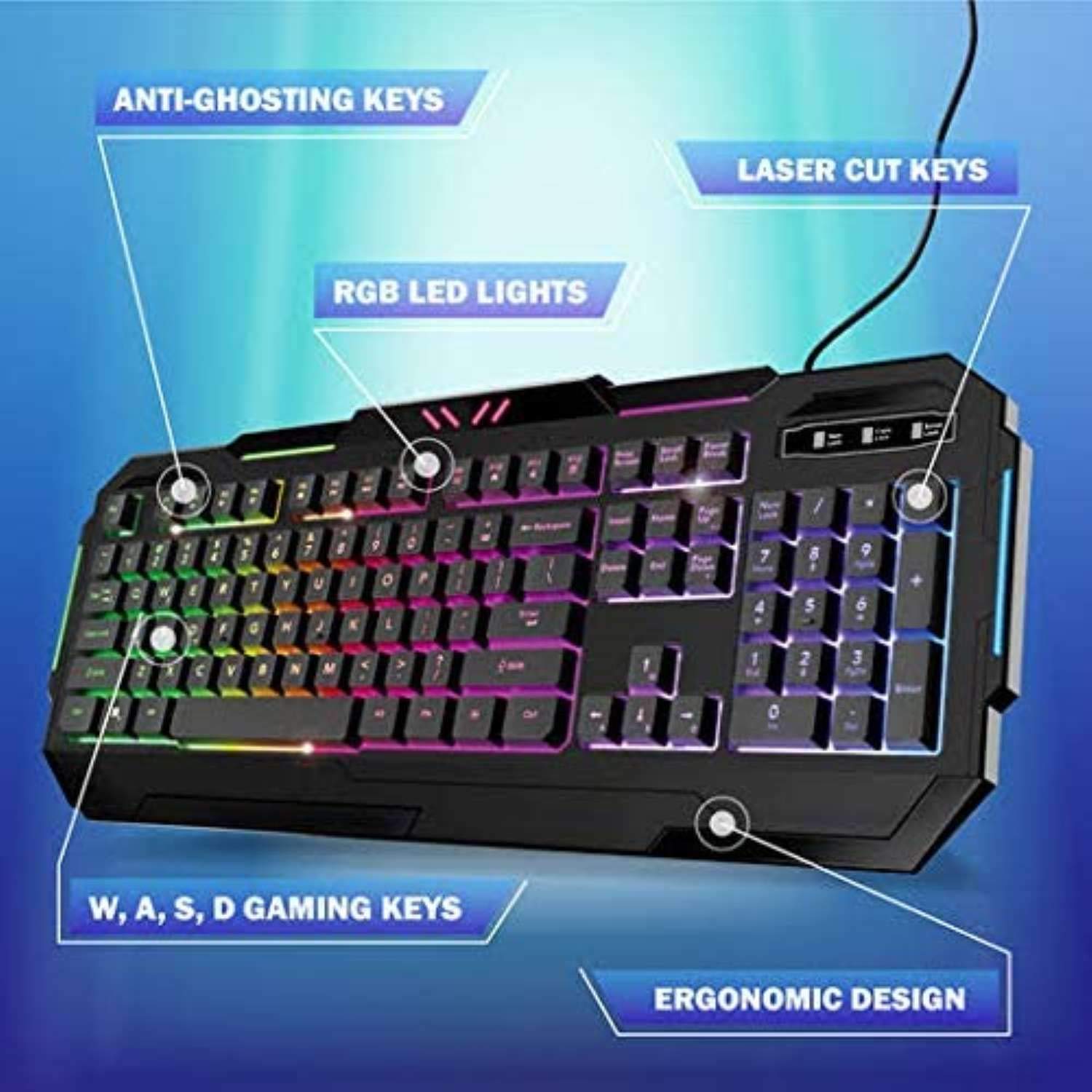 Bugha Exclusive LED USB-A Gaming Keyboard for PC