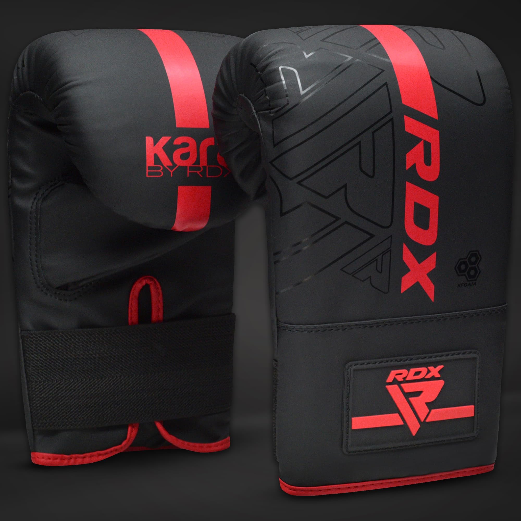 RDX Bag Gloves Boxing Punching Mitts, Maya Hide Leather, Padding, Ventilated Palm, MMA Heavy Punch Training, Muay Thai Kickboxing Focus Pads Double End Speed Ball Workout, Adult Men Women