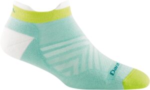 darn tough women's no show tab ultra-lightweight running sock (style 1052) - aqua, medium