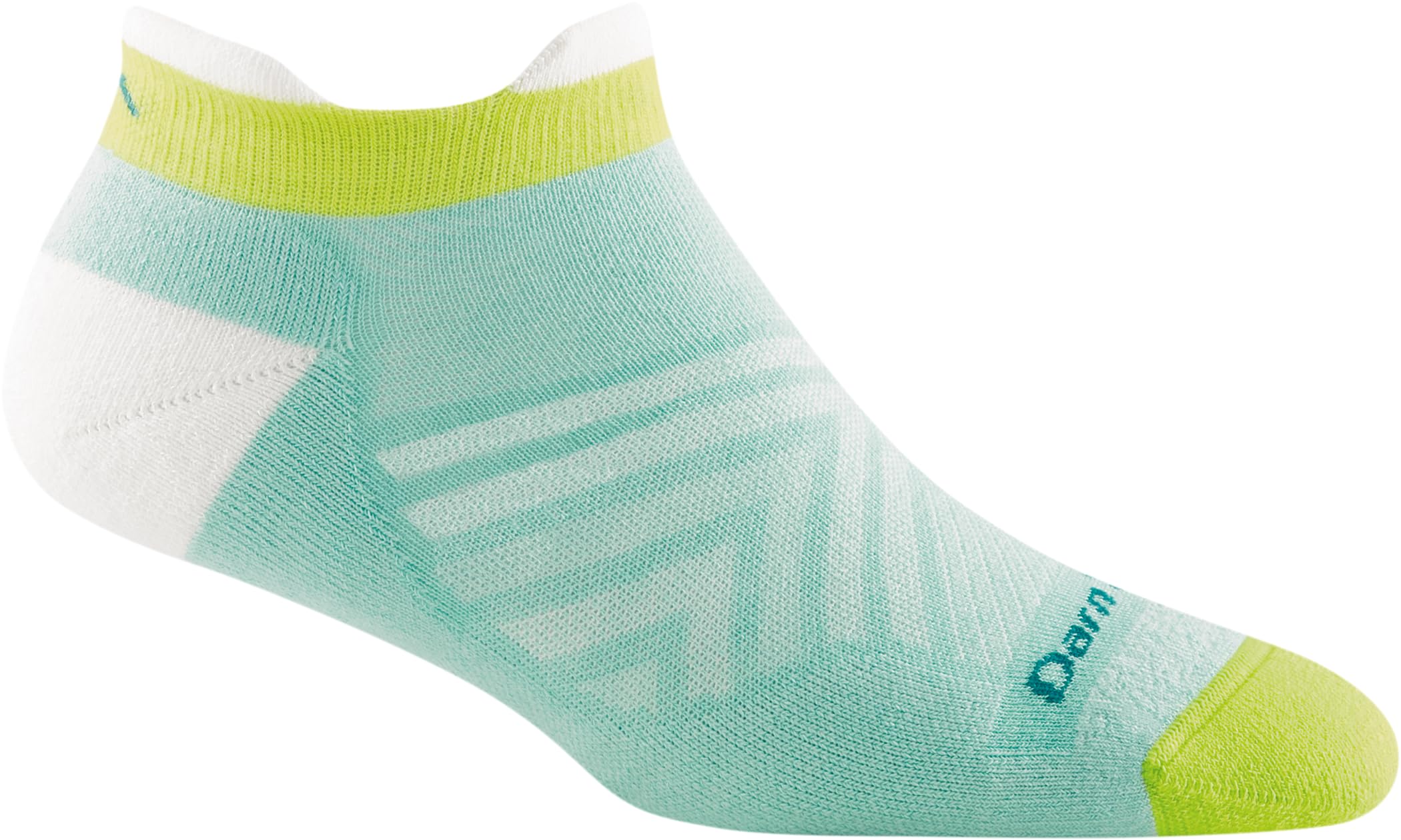 Darn Tough Women's No Show Tab Ultra-Lightweight Running Sock (Style 1052) - Aqua, Medium