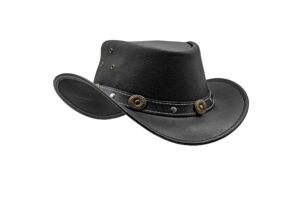 showerproof outback hat also worn as leather cowboy hat, australian hats for men & women black