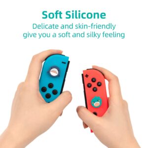 GeekShare 4PCS Cute Shark Thumb Grip Caps,Soft Silicone Joystick Cover Compatible with Nintendo Switch/OLED/Switch Lite