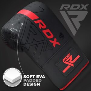 RDX Bag Gloves Boxing Punching Mitts, Maya Hide Leather, Padding, Ventilated Palm, MMA Heavy Punch Training, Muay Thai Kickboxing Focus Pads Double End Speed Ball Workout, Adult Men Women