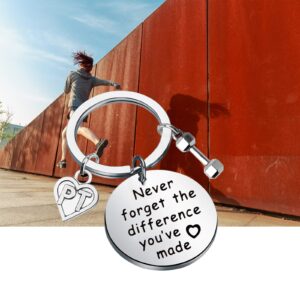 MYOPSARK Physical Therapy Gift Never Forget The Difference You've Made Keychain (difference PT keychain)