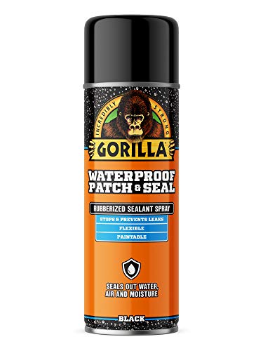 Gorilla Waterproof Patch & Seal Rubberized Sealant Spray; Black; 16oz (Bulk Pack of 6)