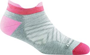 darn tough women's run no show tab ultra-lightweight running sock (style 1047) - ash, medium