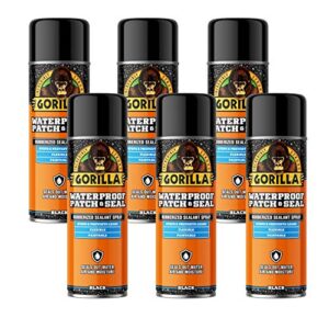 gorilla waterproof patch & seal rubberized sealant spray; black; 16oz (bulk pack of 6)