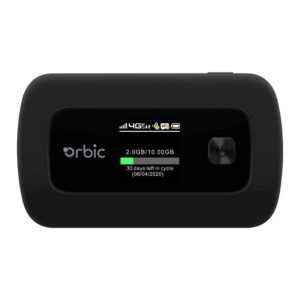 orbic verizon speed mobile hotspot | 4g lte |connect up to 10 wi-fi enabled devices | up to 12 hrs of usage time |up to 5 days of stand-by time | great for remote workers