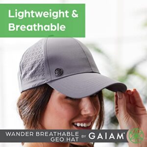 Gaiam Wander Breathable Tie-Dye Geo Hat - Cute Women's Baseball Hat for Summer, Lightweight, Cool Geo Design Ball Cap with Adjustable Strap, Moisture-Absorbing Sweatband for Running & Hiking, Frost