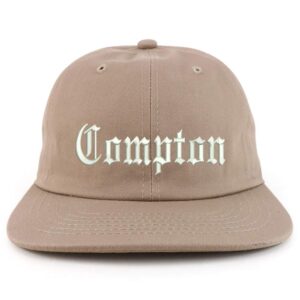 trendy apparel shop compton city old english low profile snapback cap - khaki