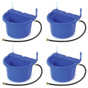 little giant fw16blue 4 gallon capacity automatic float controlled waterer animal horse & cattle livestock water trough, blue (4 pack)