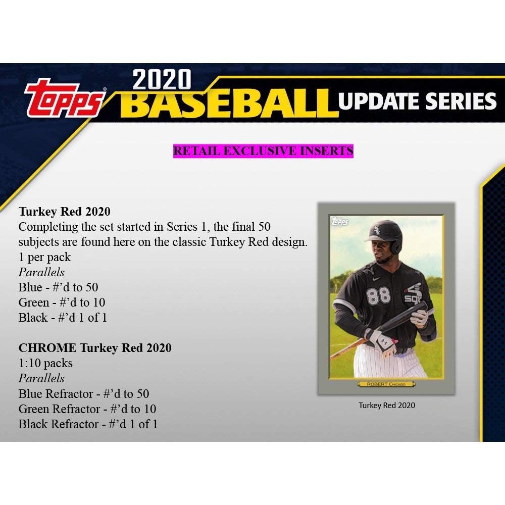 2020 Topps Traded and Update Series Baseball Unopened Blaster Box of Packs with 99 Cards including One EXCLUSIVE Coin Card and Possible Rookies Autographs and Jersey Cards