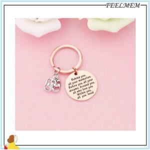 FEELMEM Theatre Drama Gift Drama Student Graduation Gift Keychain Behind You All Memories Theatre Jewelry for Actor Performer(RG)